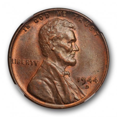 1944 D/S D Over S Lincoln Wheat Cent FS-512 1C NGC MS 63 BN Uncirculated D