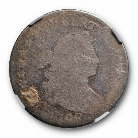 1796 Draped Bust Dime 10c NGC Fair Details Plugged Early US Type Coin