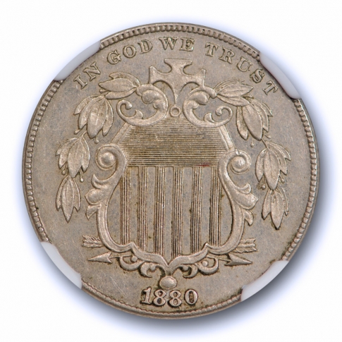 1880 5c Shield Nickel Proof Key Date Low Mintage NGC PF 61 Tough Date ...