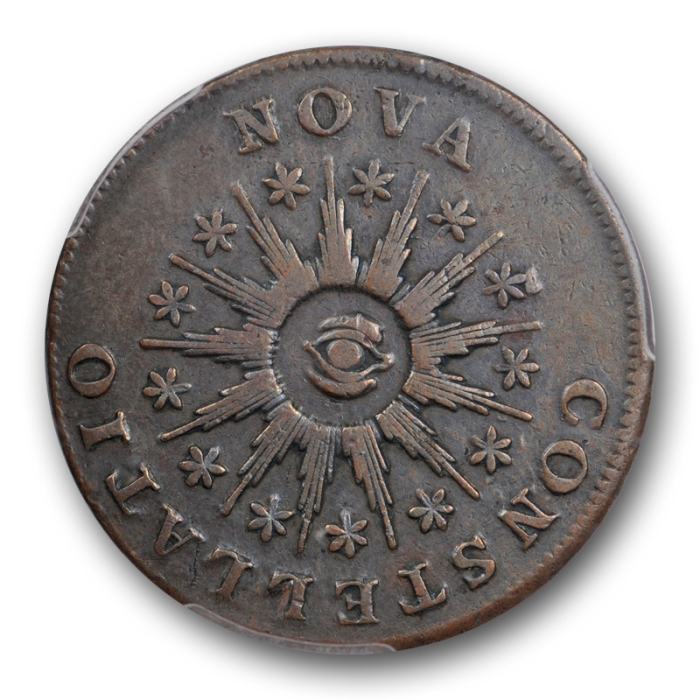 1785 C Nova Pointed Rays Colonial Coin PCGS XF 40 Extra Fine Original ...