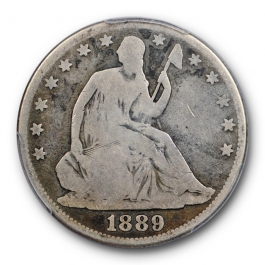 1889 Liberty Seated Half Dollar PCGS G 4 Good Key Date US Coin