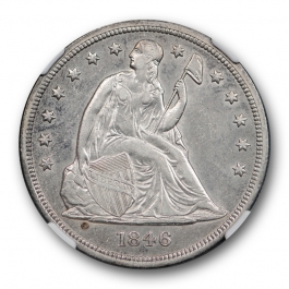 1846 $1 Seated Liberty Dollar NGC XF 45 Extra Fine to About ...