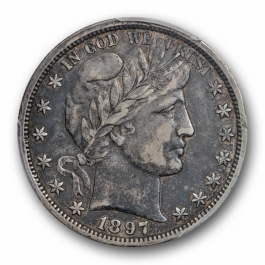 1897 O 50C Barber Half Dollar PCGS XF 40 Extra Fine Key Date