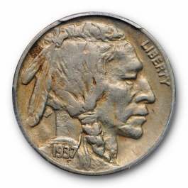 1937 D 5C 3 Legs Buffalo Nickel PCGS XF 40 Extra Fine Three Legged Original